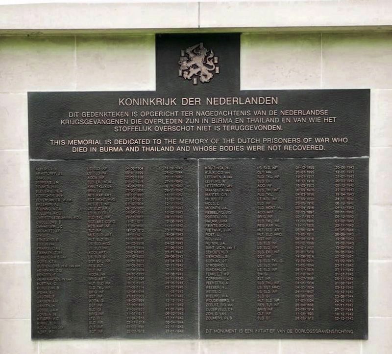Memorial to Dutch Prisoners of War, a War Memorial