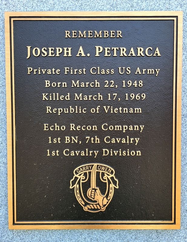 Joseph A. Petrarca, a War Memorial