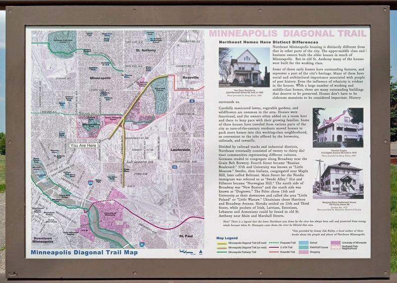 Minneapolis Diagonal Trail Historical Marker