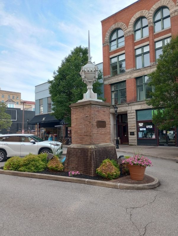 Sixth Street Bridge Spire Historical Marker