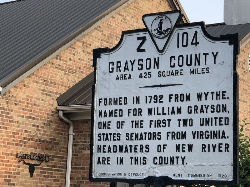 Grayson County / Carroll County Historical Marker