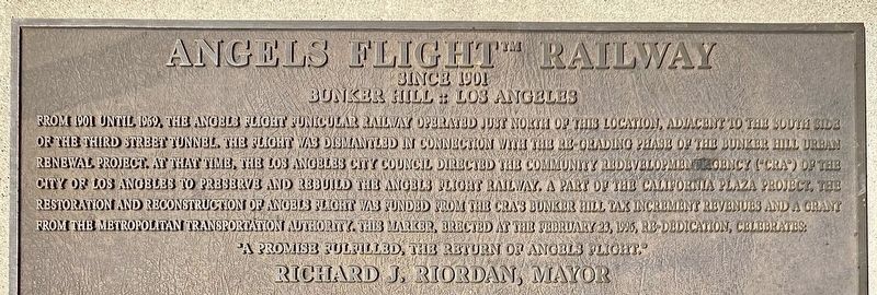 Angels Flight Railway Historical Marker