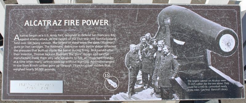 Alcatraz Fire Power Historical Marker