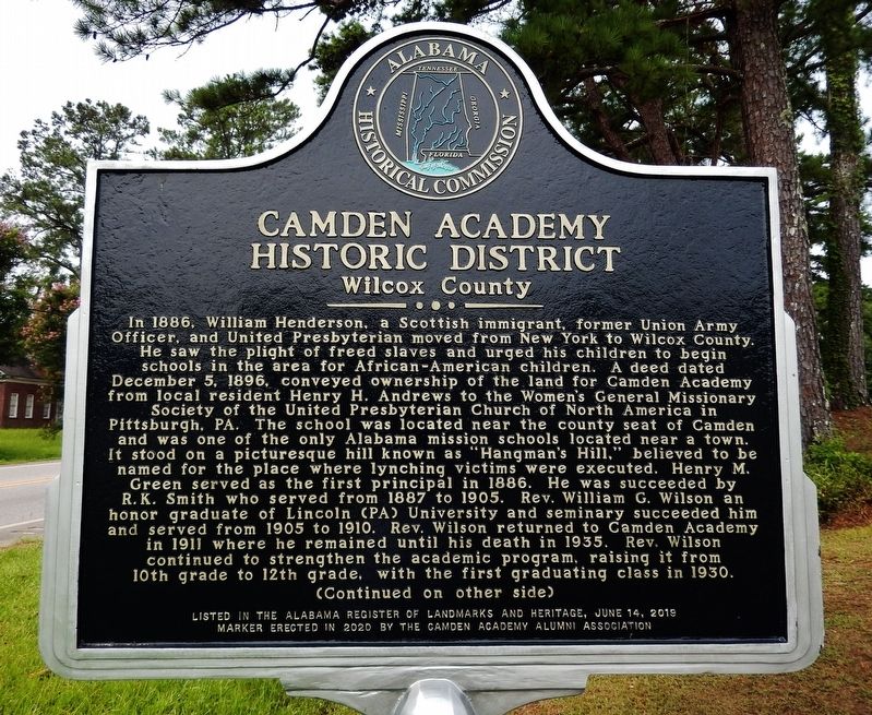 Camden Academy Historic District Historical Marker