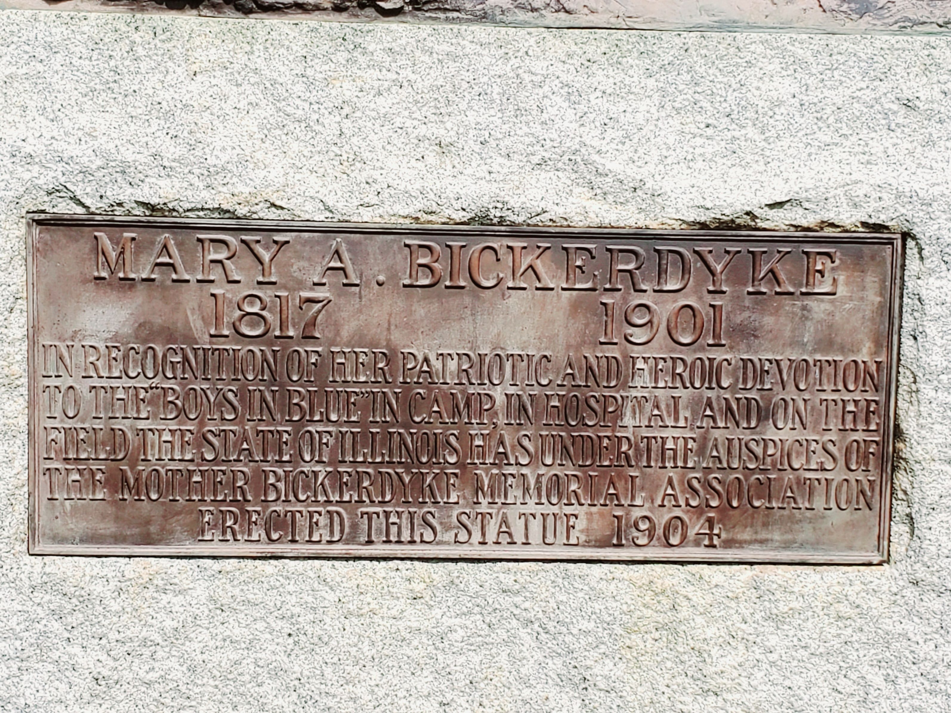 Photo: Mary A. Bickerdyke 1817 1901 Marker