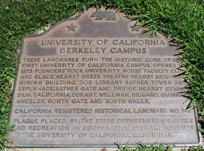 University of California Berkeley Campus Historical Marker