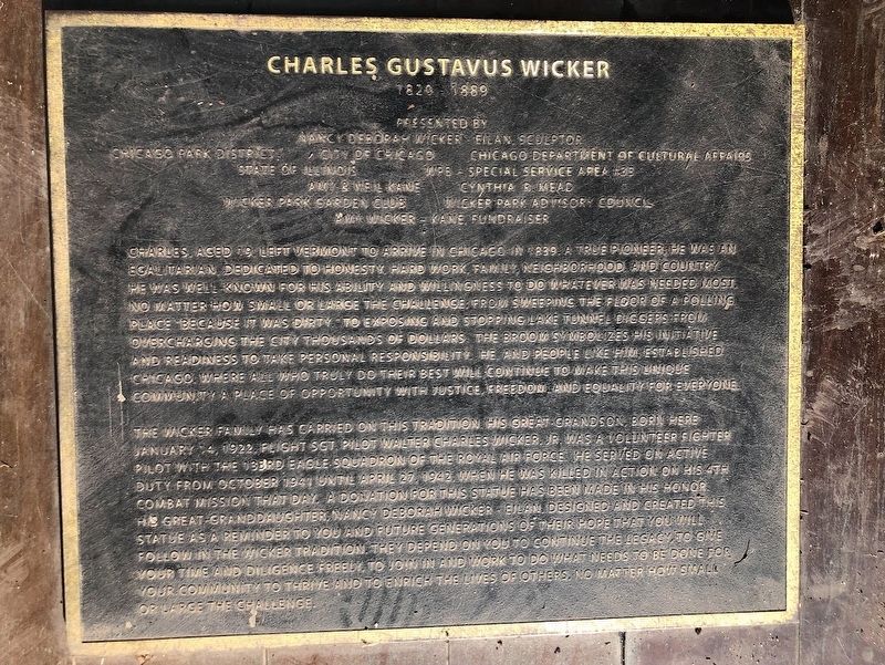 Charles Gustavus Wicker Historical Marker