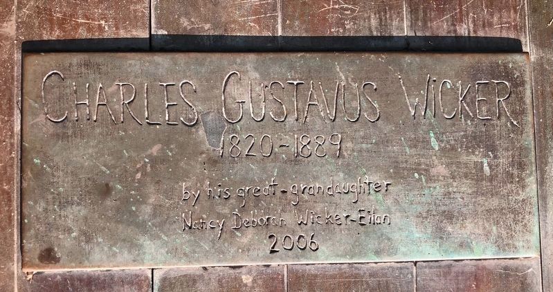 Charles Gustavus Wicker Historical Marker