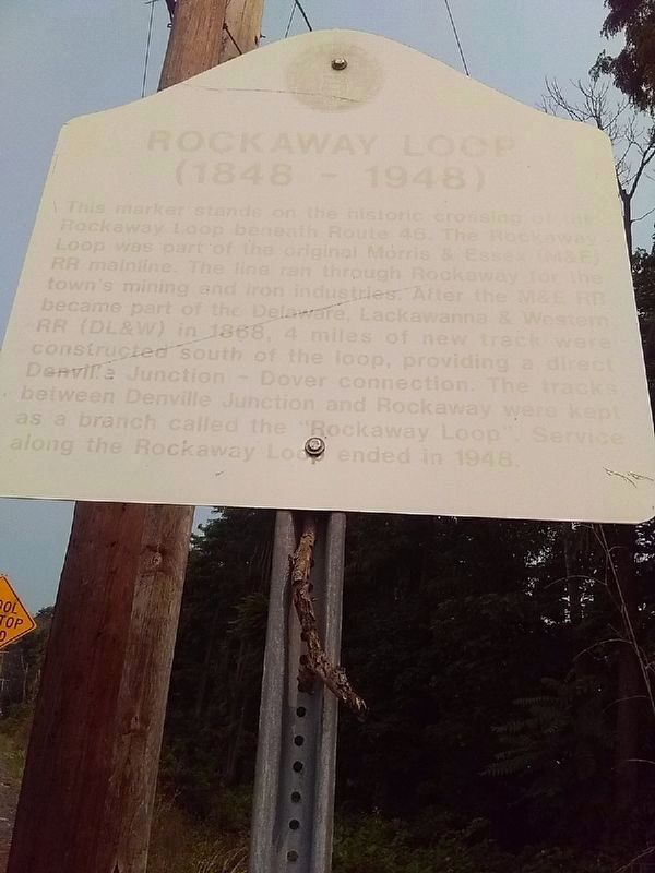 Rockaway Loop Historical Marker