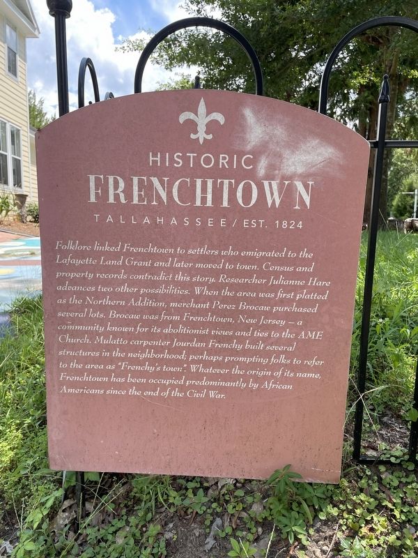Historic Frenchtown Historical Marker