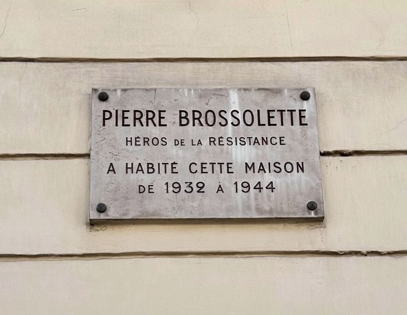 Pierre Brossolette Historical Marker
