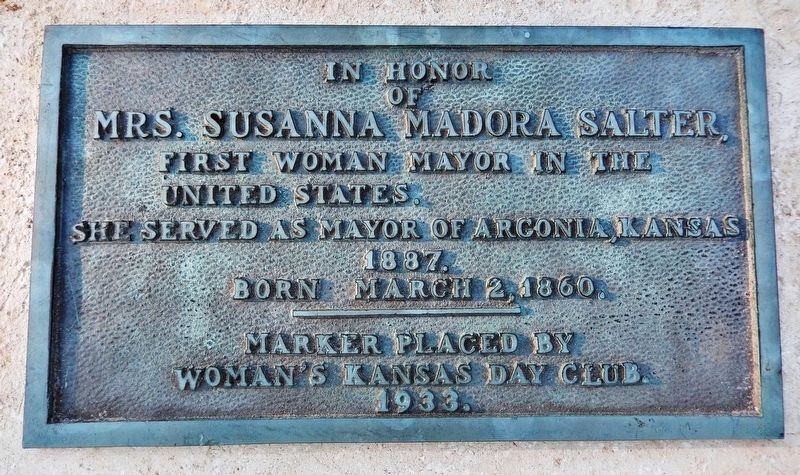 Mrs. Susanna Madora Salter Historical Marker