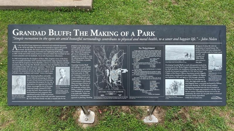 Grandad Bluff: The Making of a Park Historical Marker