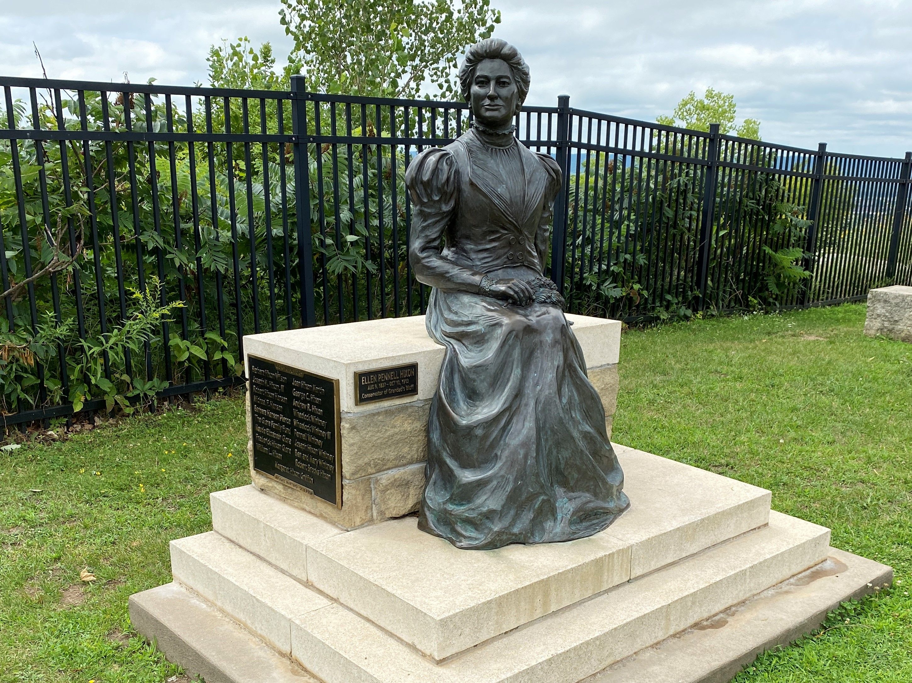 Photo: Statue of Ellen P. Hixon