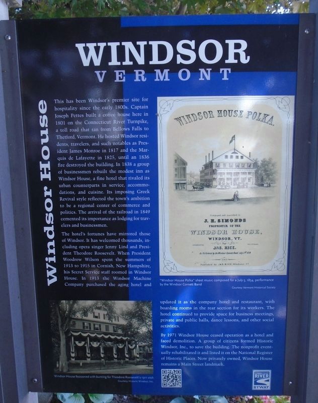 Windsor House / Post Office Historical Marker
