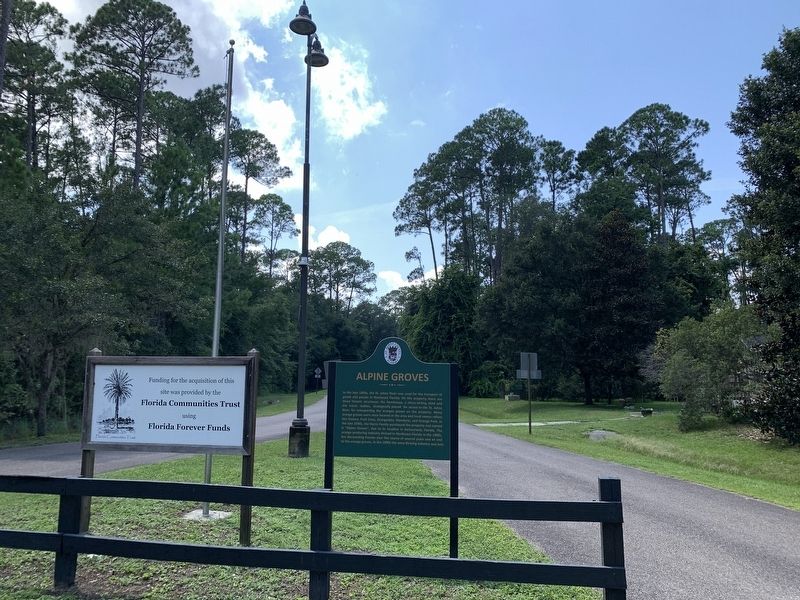 Alpine Groves Historical Marker