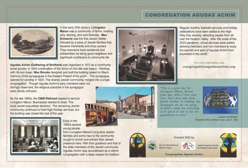 Congregation Agudas Achim Historical Marker