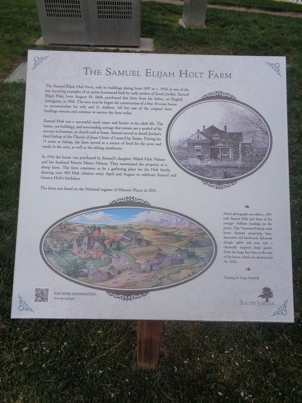 The Samuel Elijah Holt Farm Historical Marker