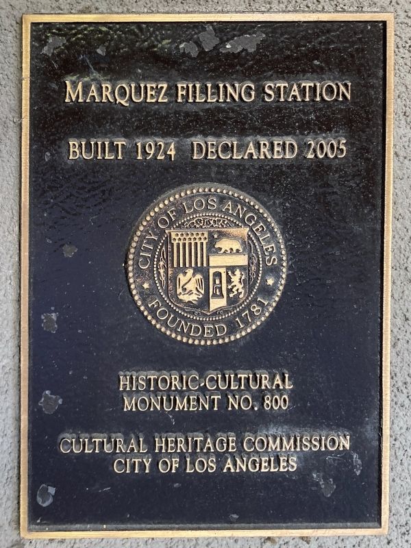 Marquez Filling Station Historical Marker