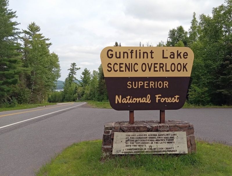 Gunflint Lake Scenic Overlook Historical Marker