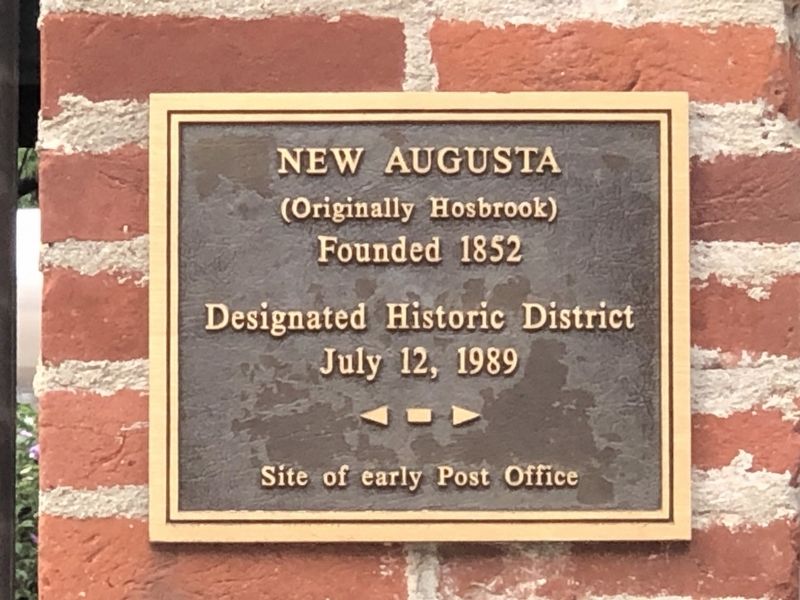 New Augusta Historical Marker