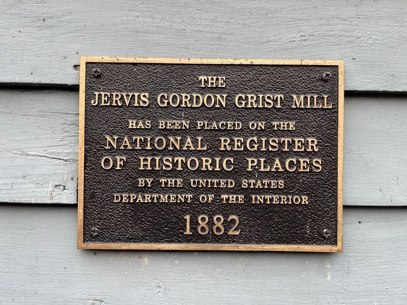 The Jervis Gordon Grist Mill Historical Marker