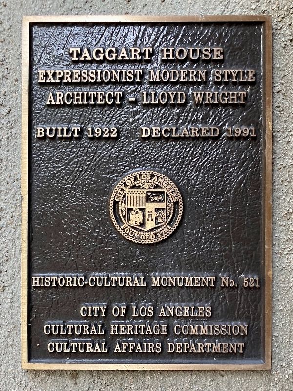 Taggart House Historical Marker