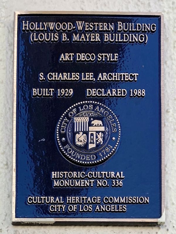 Hollywood-Western Building Historical Marker