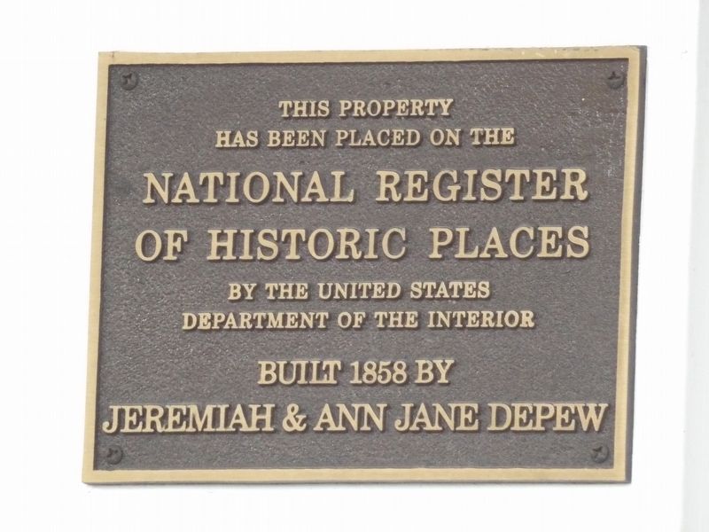 Dr. Jeremiah & Ann Jane DePew House Historical Marker