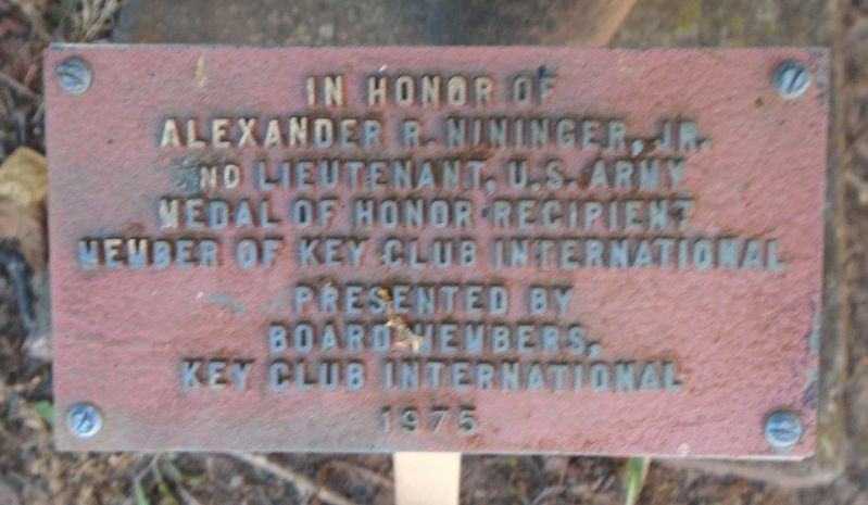 Alexander R. Nininger, Jr., a War Memorial