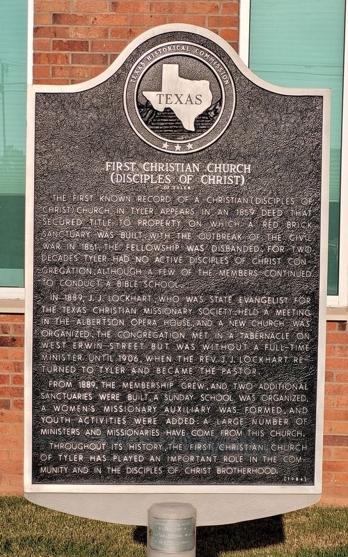 First Christian Church (Disciples of Christ) Historical Marker