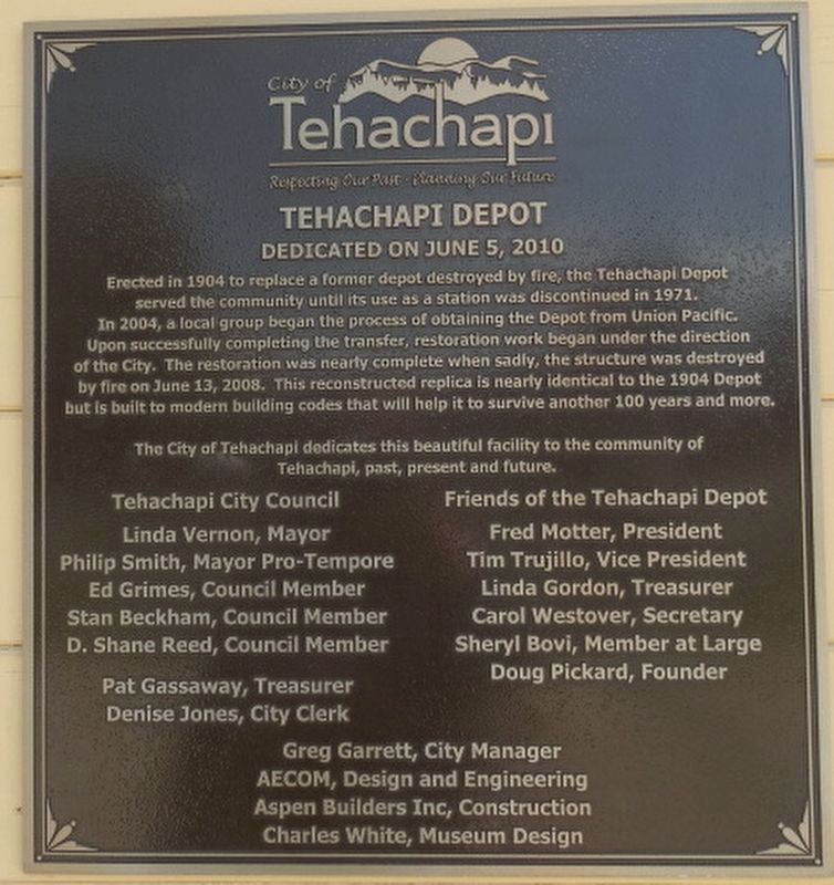Tehachapi Depot Historical Marker