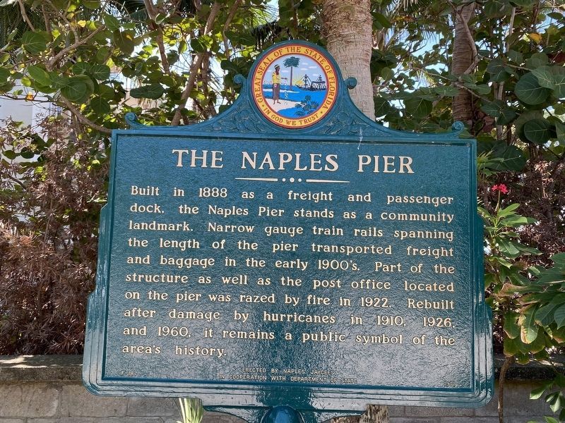 The Naples Pier Historical Marker