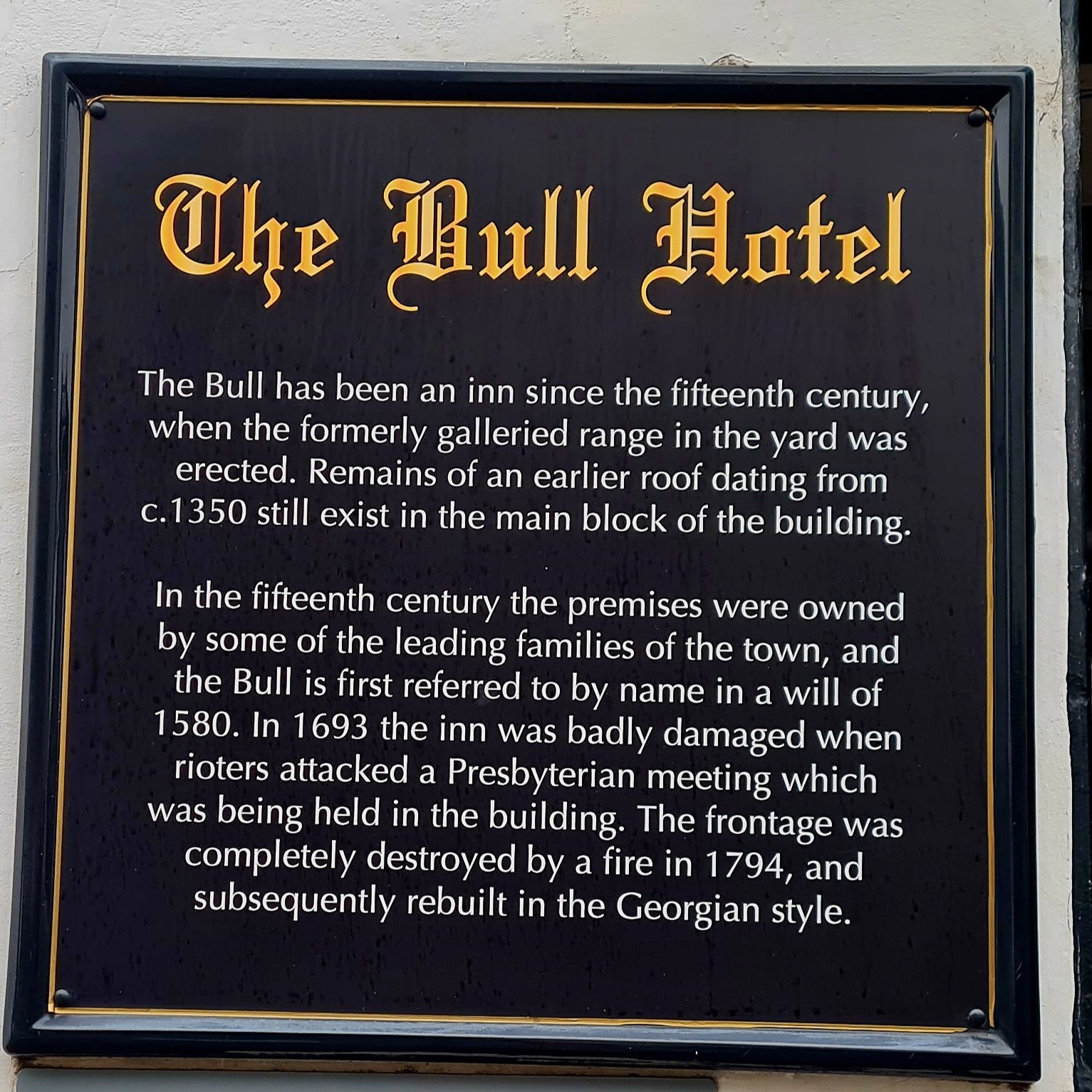Photo: The Bull Hotel Marker