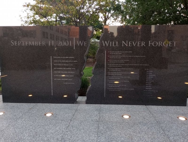 September 11, 2001, a War Memorial