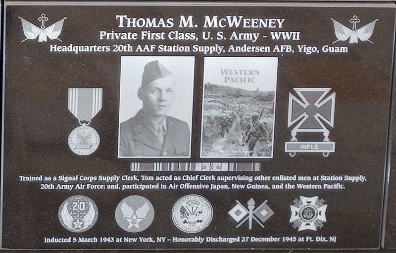 Thomas M. McWeeney, a War Memorial