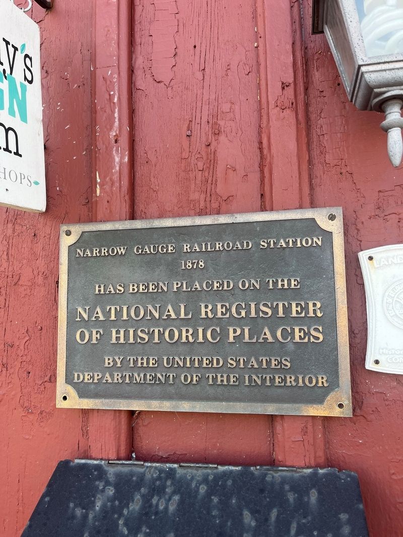 Narrow Gauge Railroad Station Historical Marker