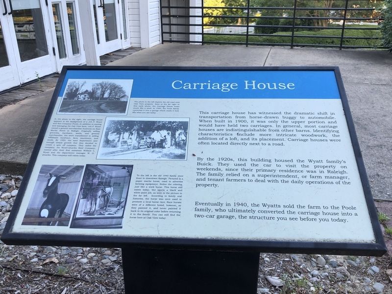 Carriage House Historical Marker