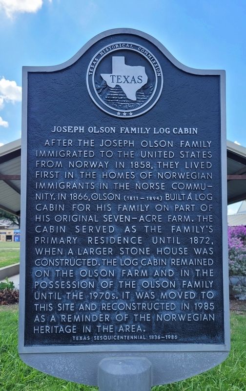 Joseph Olson Family Log Cabin Historical Marker