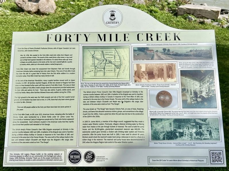 Forty Mile Creek Historical Marker
