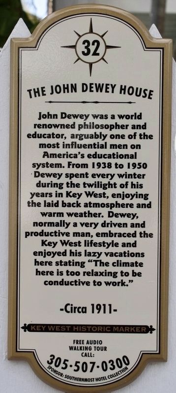 The John Dewey House Historical Marker