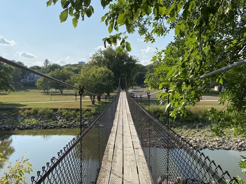 Estherville Swinging Bridge Historical Marker