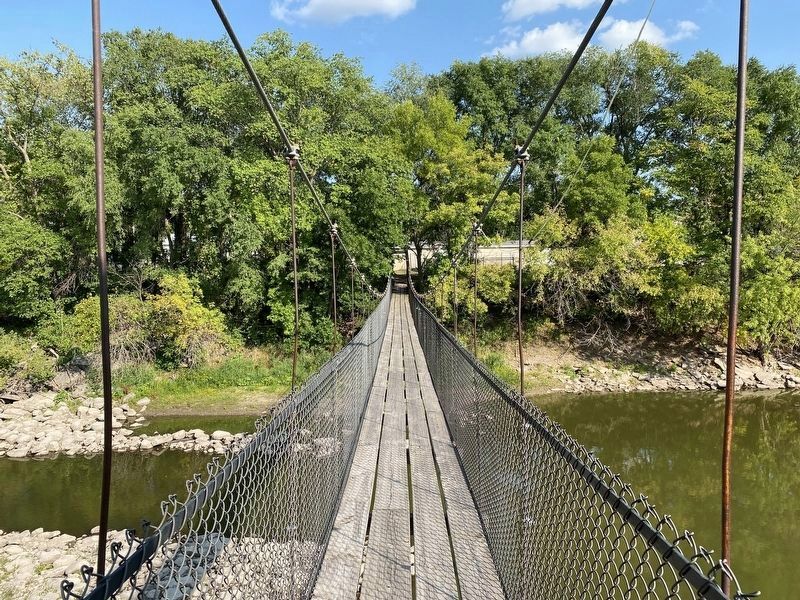 Estherville Swinging Bridge Historical Marker