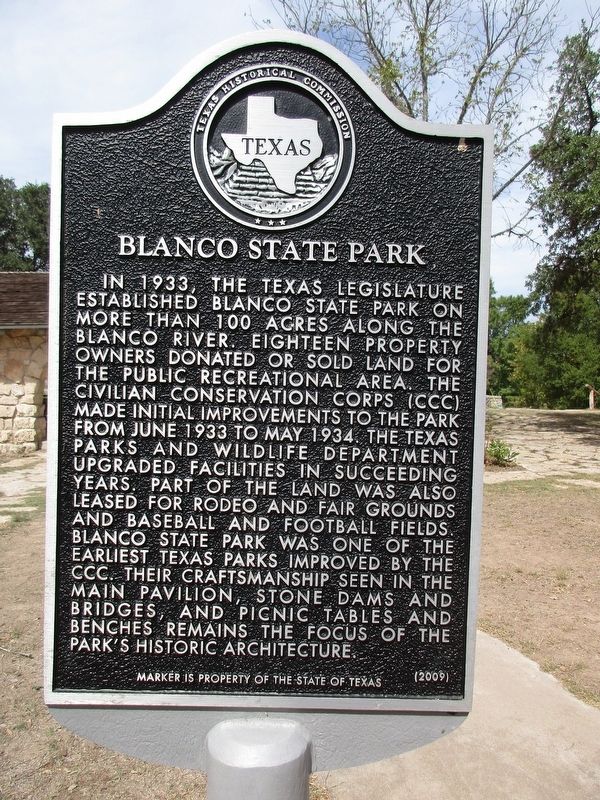 Blanco State Park Historical Marker