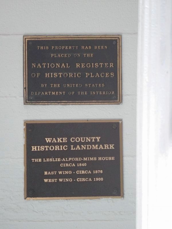 Leslie-Alford-Mims House Historical Marker