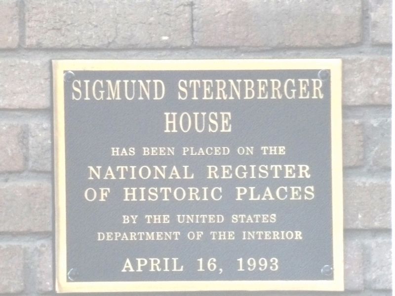 Sigmund Sternberger House Historical Marker
