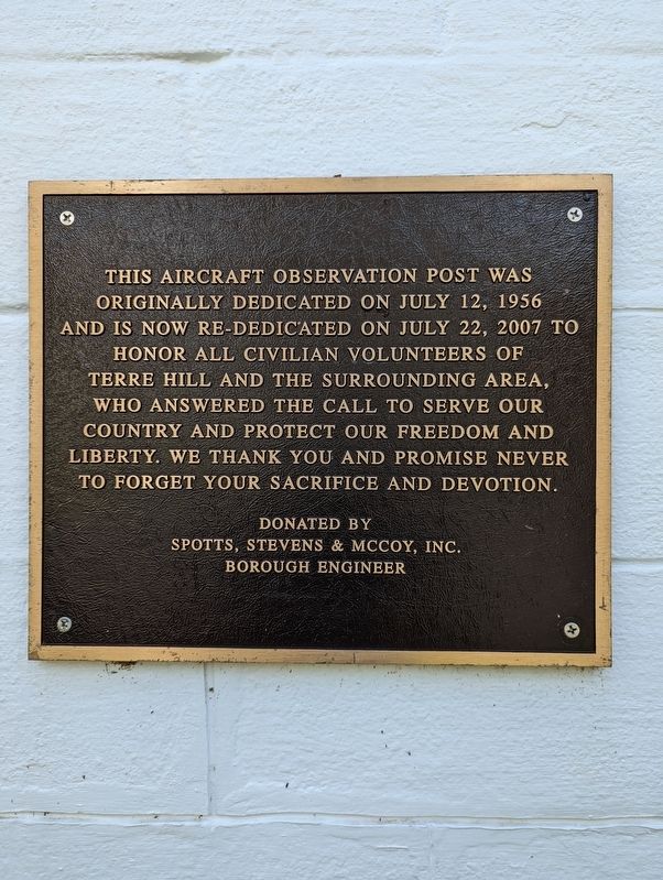 Aircraft Observation Post Historical Marker