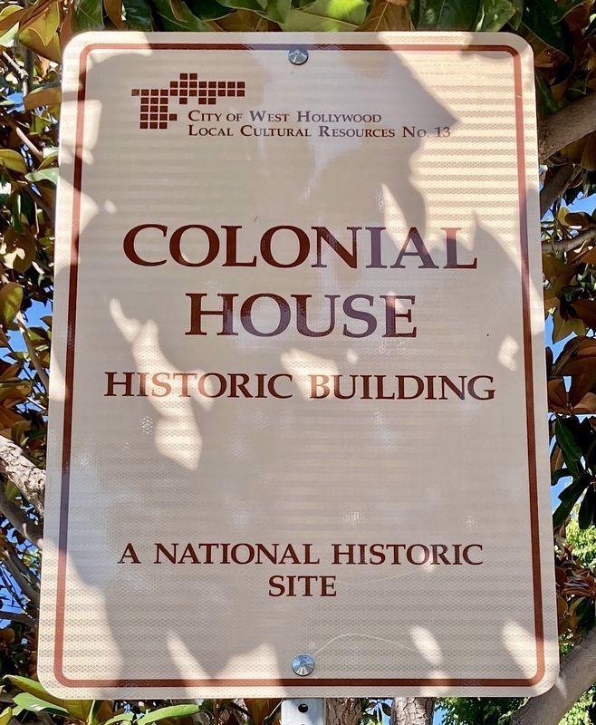 Colonial House Historical Marker