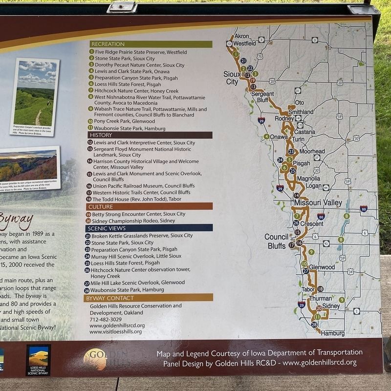 The Loess Hills of Western Iowa Historical Marker