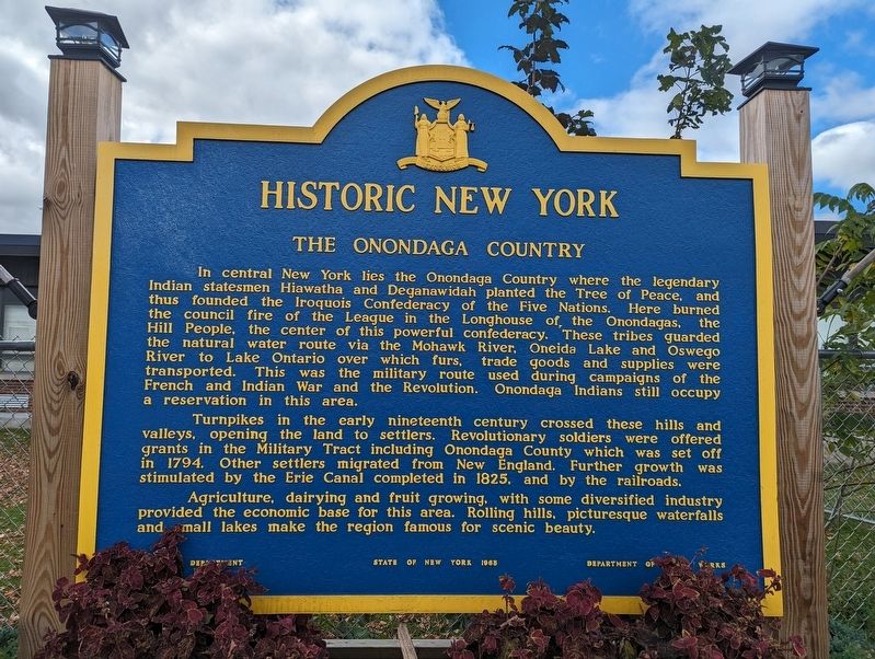 The Onondaga Country Historical Marker